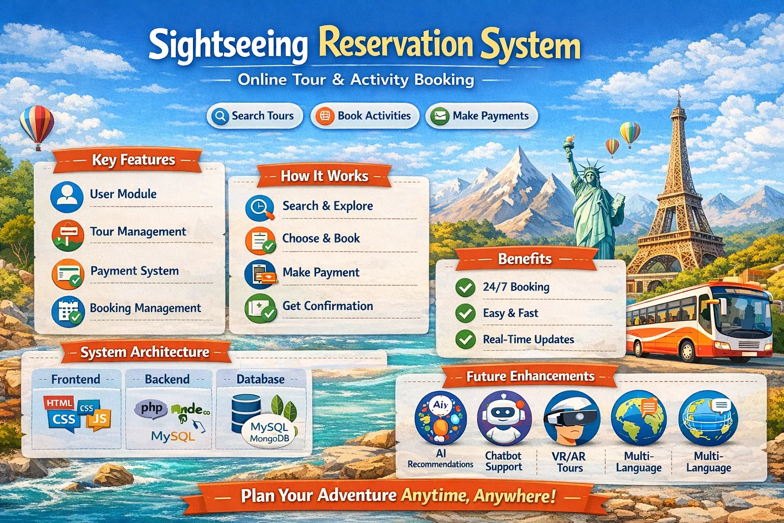 Sightseeing Reservation System | Online Tour & Activity Booking